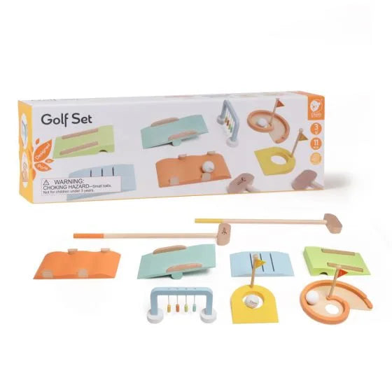Kids Mini Golf Set | Wooden Indoor & Outdoor Golf Toy – Dimples