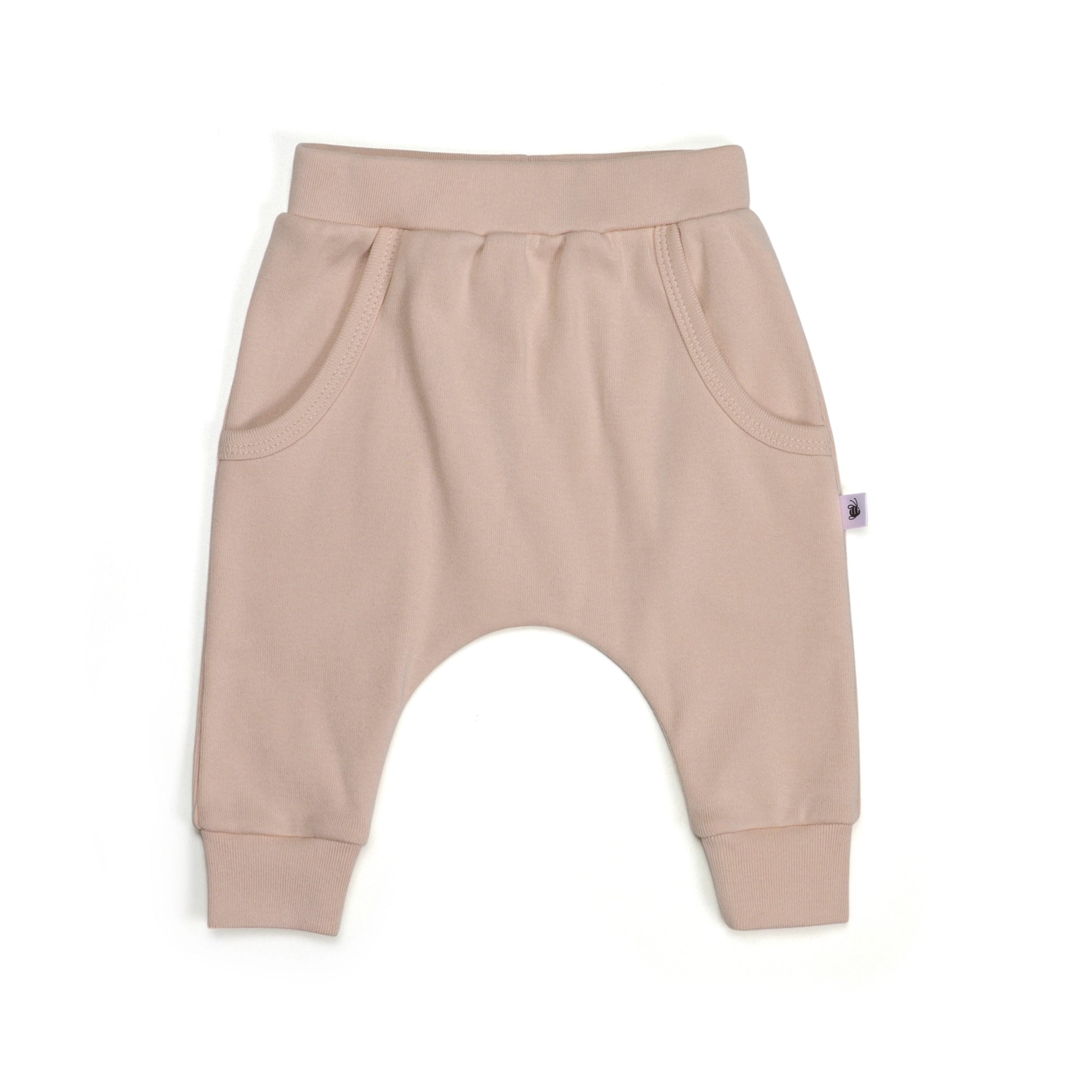 Organic Cotton Pants - Dimples NZ | Dusky Pink