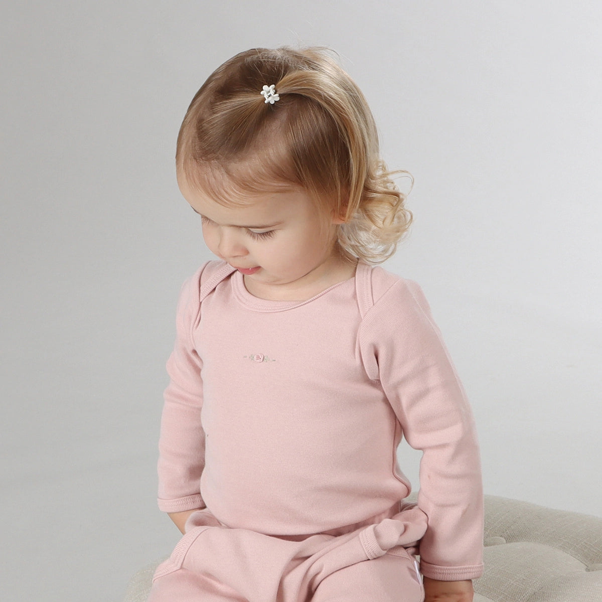 Organic Cotton Baby Bodysuit | Soft & All-Season Essential | Dusky Pink ...