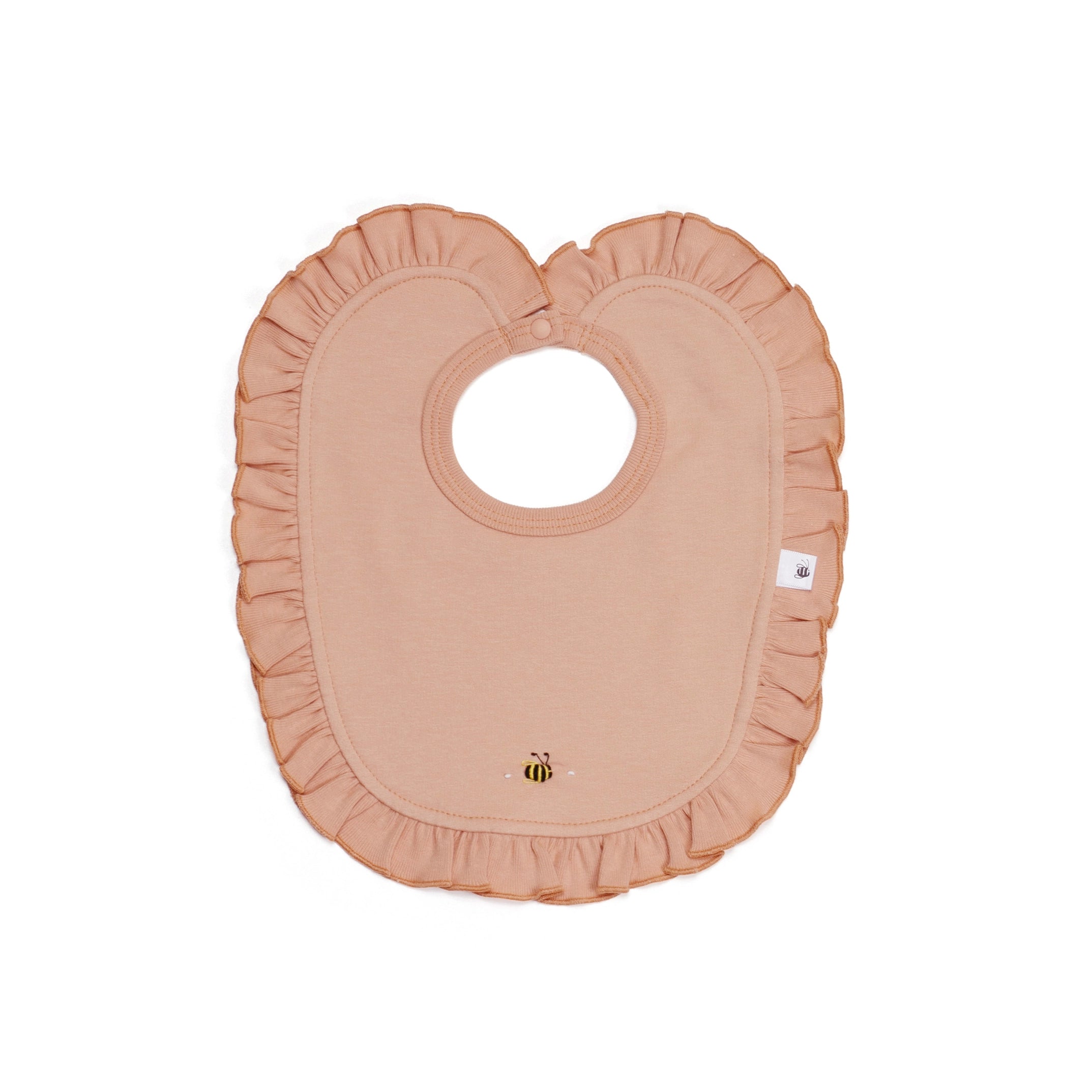 Cotton Frill Bib - Baby Girl Bibs and Accessories | Dimples NZ | Clay