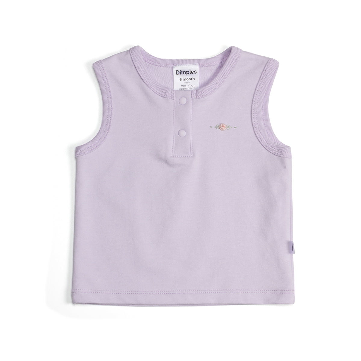 Cotton Singlet | Baby Clothing | Dimples NZ | Lilac