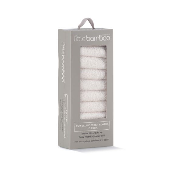 Little Bamboo Towelling Washers 10 Pack – Soft Baby Washcloths NZ ...