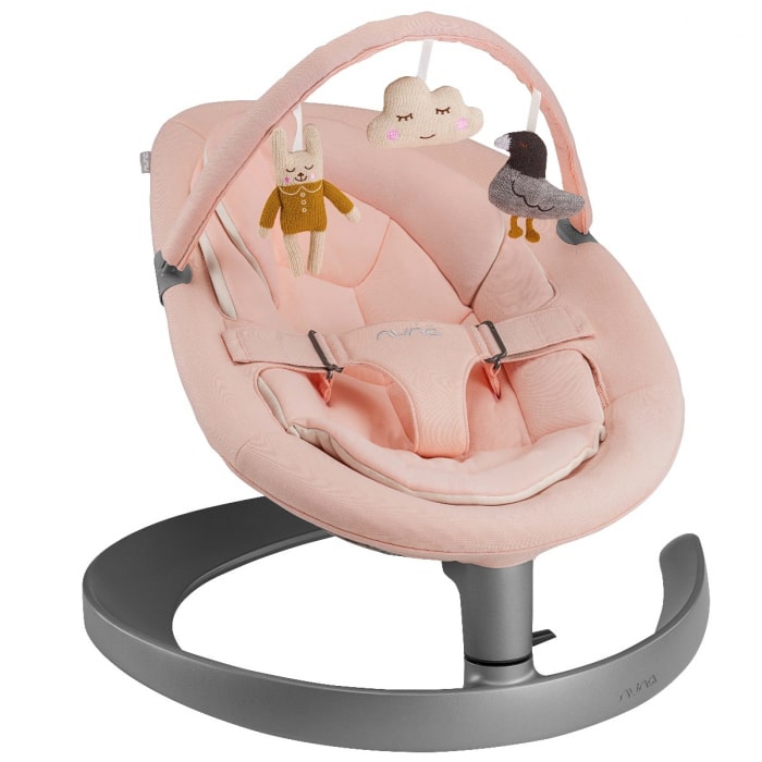 Leaf Grow Peach | Nuna NZ | Baby Swaying Chair | Dimples NZ | Peach