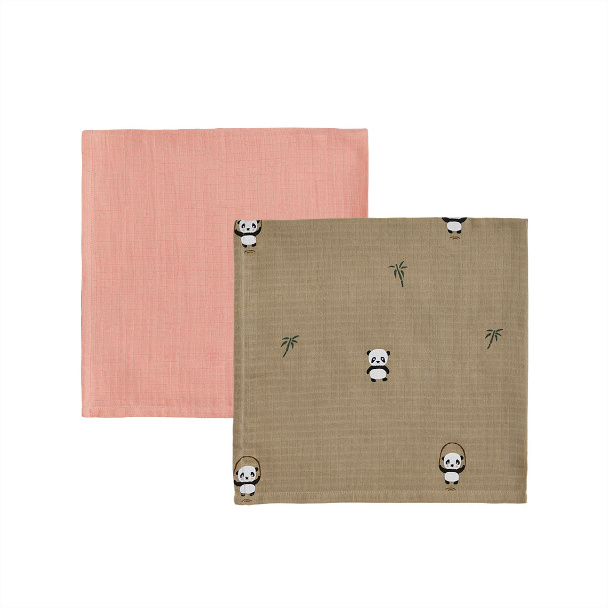 Panda Muslin | Khaki/Rose – Dimples