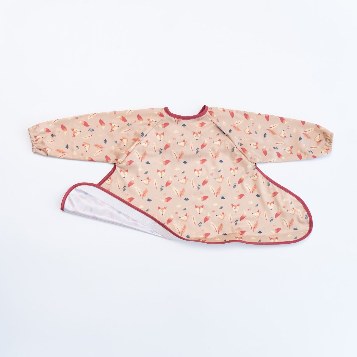 Long Sleeved Food Catching Bib - Fox | Baby Bibs - Dimples | Fox